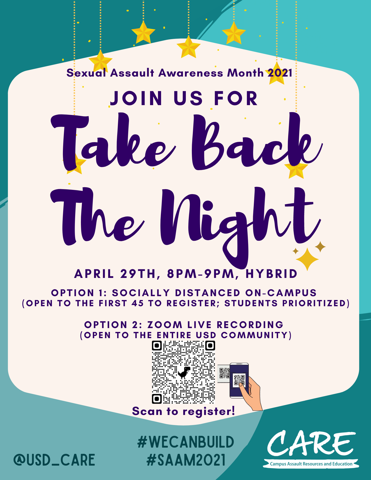 Take Back the Night - April 29th - Counseling & MFT Department Resource ...